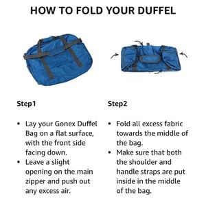 Gonex | Bags | Gonex 6l Large Foldable Weekender Travel Duffel Bag ...